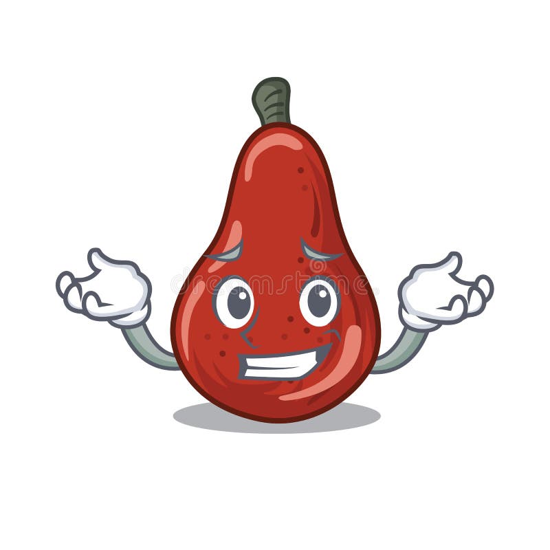 Grinning Red Pears in a Cartoon Basket Stock Vector - Illustration of ...