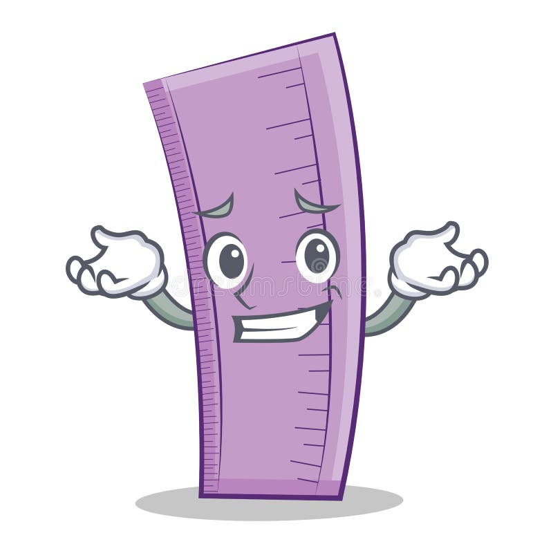 Grinning Ruler Character Cartoon Design Stock Vector - Illustration of ...