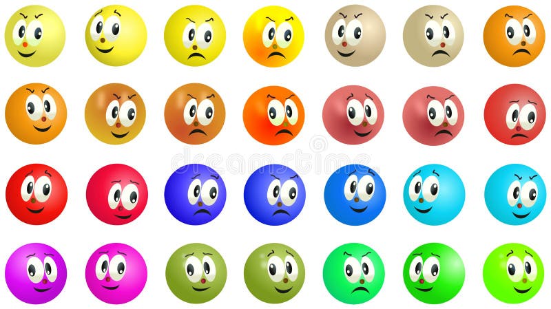 Smiling balls stock vector. Illustration of emotion, asking - 23150996