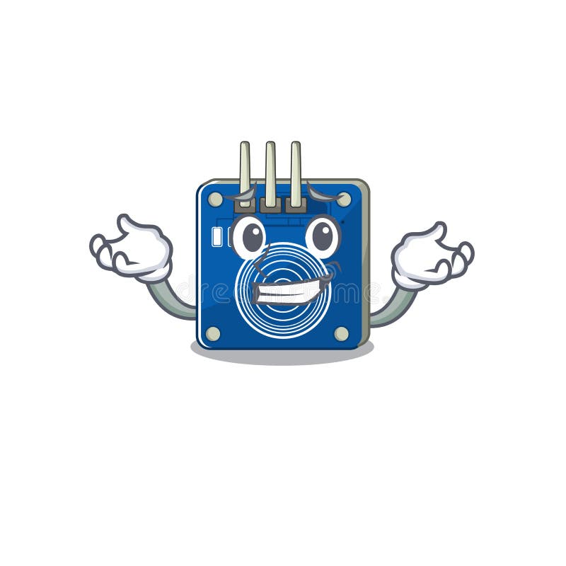 Grinning Touch Sensor with the Cartoon Shape Stock Vector ...