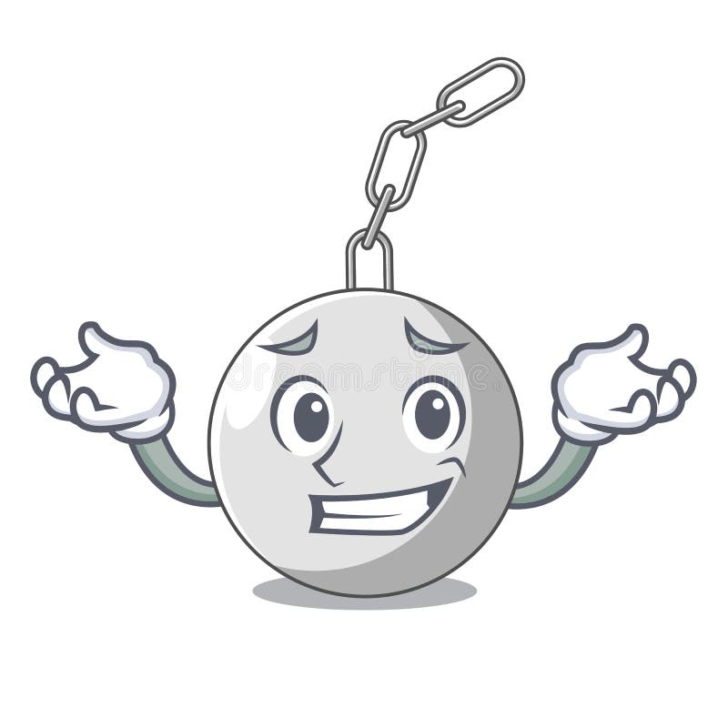Grinning Wrecking Ball Hanging from Chain Cartoon Stock Vector ...