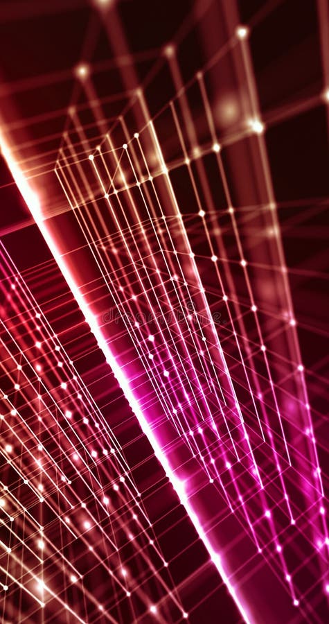 Grip Connection Dots N Red Gradient Background for Data Computing Stock ...