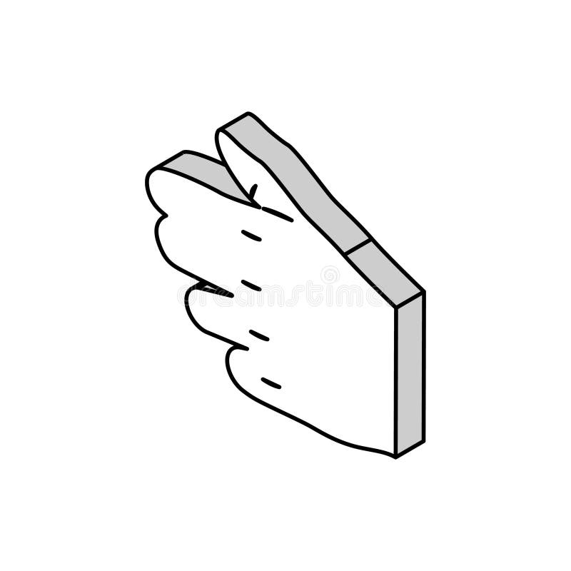 Grip Hand Gesture Isometric Icon Vector Illustration Stock Vector ...