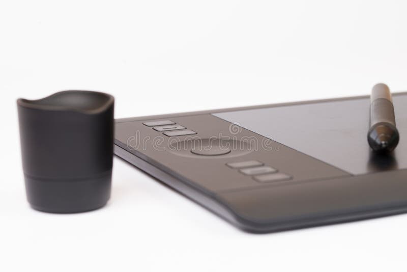 Grip Pen on Graphic Tablet stock photo. Image of table - 42431906