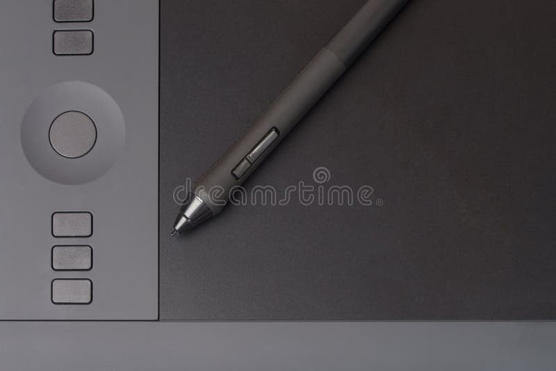 Grip Pen on Graphic Tablet stock image. Image of isolated - 42432219