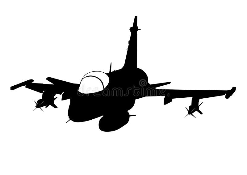 Gripen silhouette stock illustration. Illustration of force - 3465341
