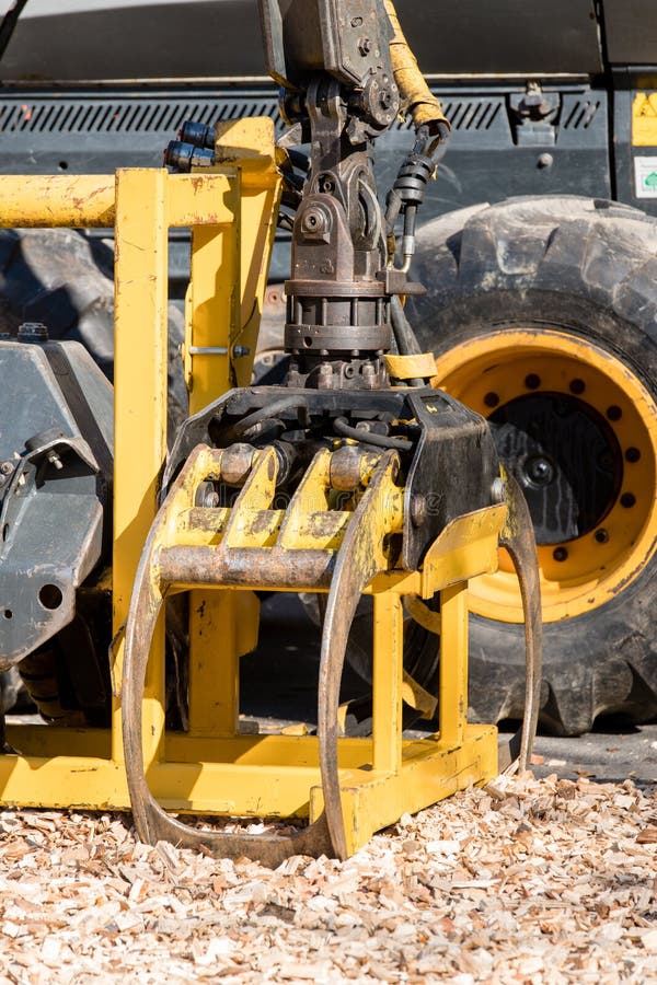 Gripper of a crane stock photo. Image of lumber, claw - 104643488