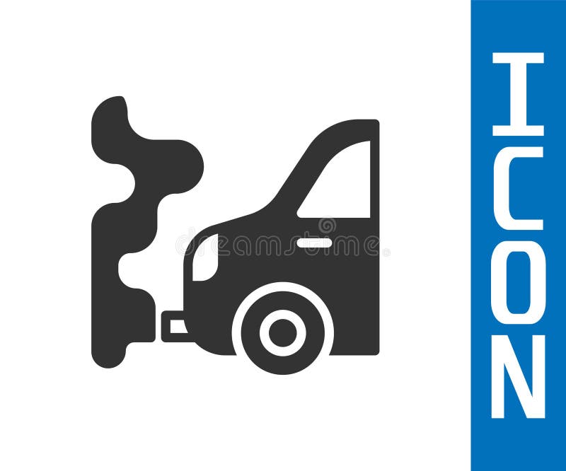 Gris Coche Escape Icono Aislado Sobre Fondo Blanco. Vector Ilustración ...