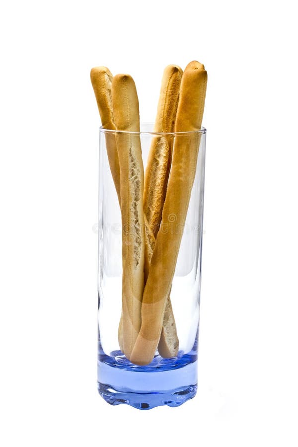 Breadsticks in Jar on Its Side Tied with Raffia Stock Image - Image of ...