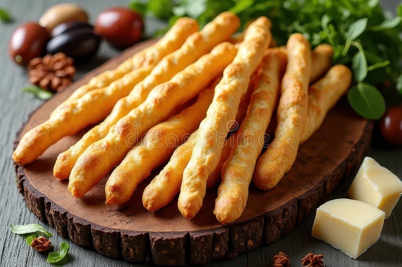 Grissini Breadsticks Display Stock Illustration - Illustration of ...