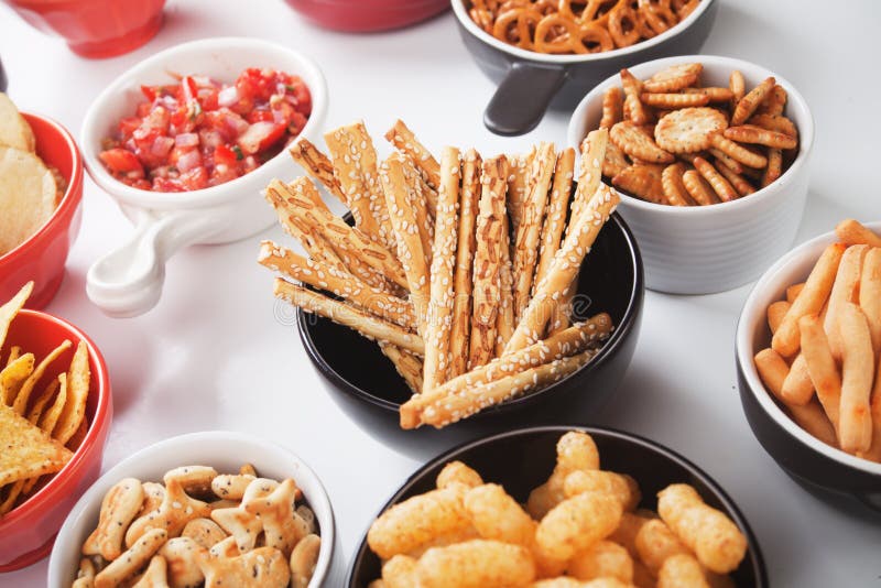 Grissini Salty Sticks with Sesame and Other Savory Snack Stock Photo ...
