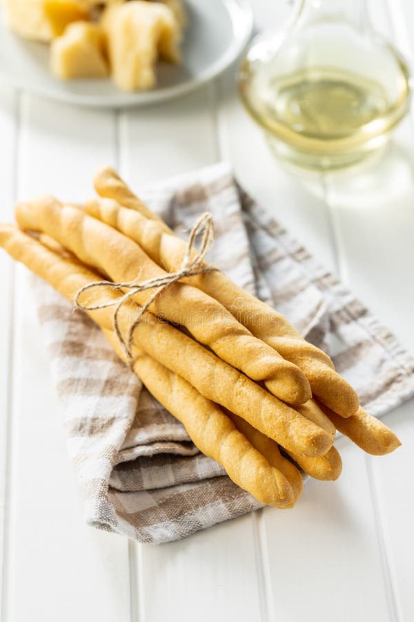 Grissini Sticks. Traditional Italian Bread Sticks Stock Photo - Image ...