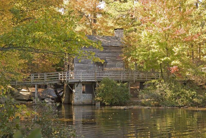 Grist Mill stock image. Image of wood, grist, nature, pond - 3550149