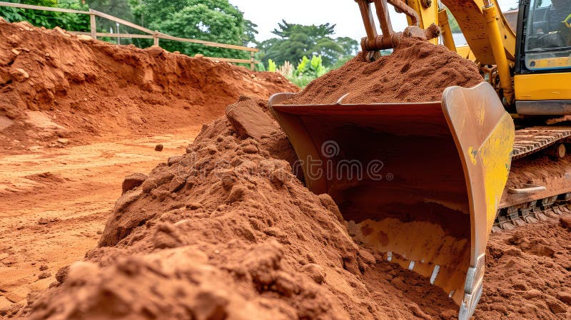Grit and Determination Excavate Success, One Dig at a Time. Stock Photo ...