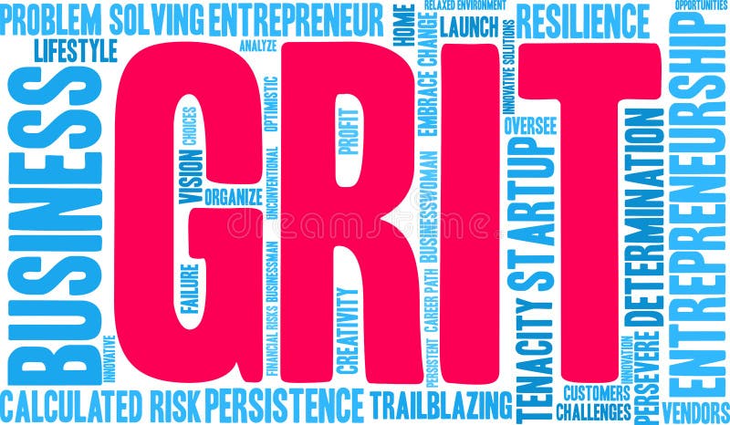 Grit Word Cloud stock vector. Illustration of persevere - 136505283
