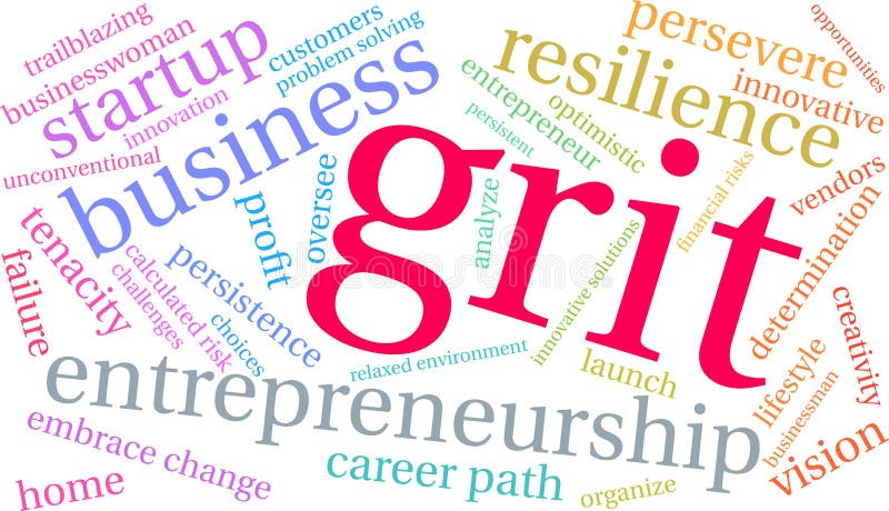 Grit Word Cloud stock vector. Illustration of entrepreneurship - 136505318