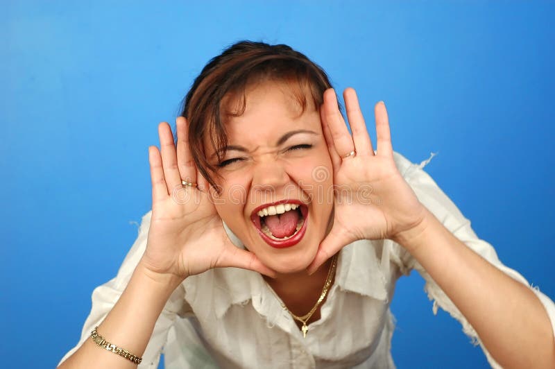 Grito imagen de archivo. Imagen de lifestyles, ocio, belleza - 121047