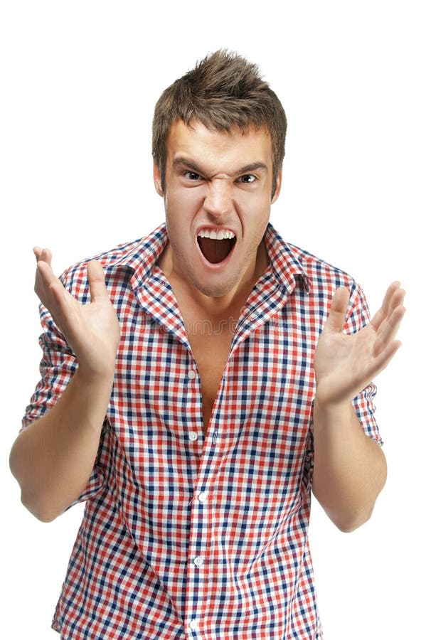 Gritos hermosos del hombre imagen de archivo. Imagen de frente - 28510843