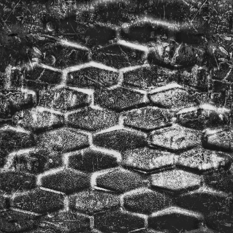 Gritty Black and White Polygon Shapes Pattern Stock Image - Image of ...