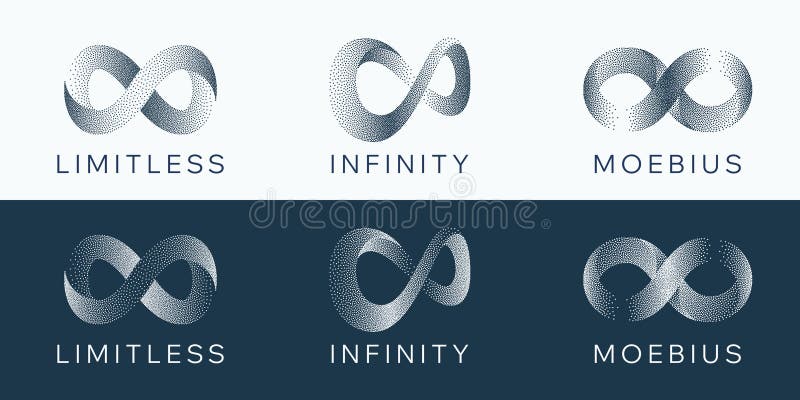 Gritty Dots Digital Technology Grey Light Vector Infinity Logo ...