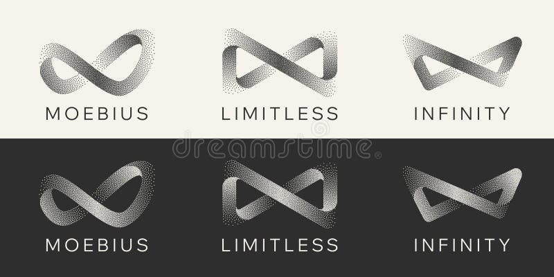 Gritty Dots Digital Technology Grey Light Vector Infinity Logo ...