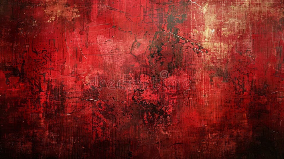 Gritty Grunge Red Texture Background with Vignette Effect Stock Image ...