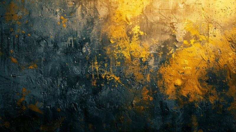 Gritty Grunge Texture Blend of Yellow and Dark Shades in a Vignette ...