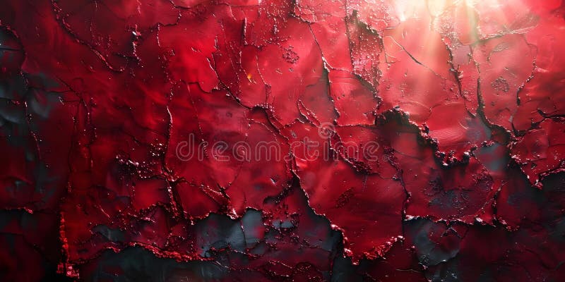 Gritty Red Wall Texture with Scratches and Light in a Dark Setting ...