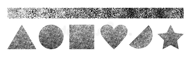 Gritty Scatter Texture Shapes. Abstract Black and White Dirt Pattern ...