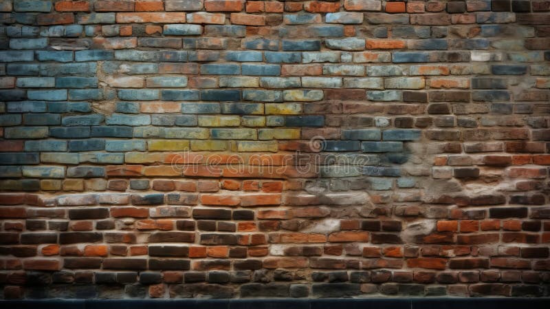 Gritty Texture of a Brick Wall. AI Generated Stock Illustration ...