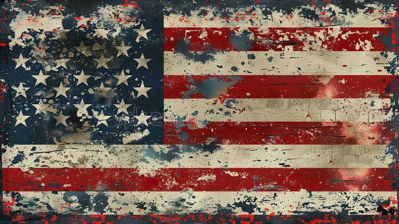 A Gritty and Textured Representation of the American Flag Stock ...