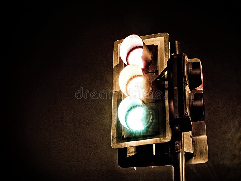 Gritty Traffic Lights stock photo. Image of lights, green - 50157900