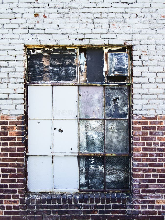 Gritty Warehouse Window stock image. Image of line, city - 28097061