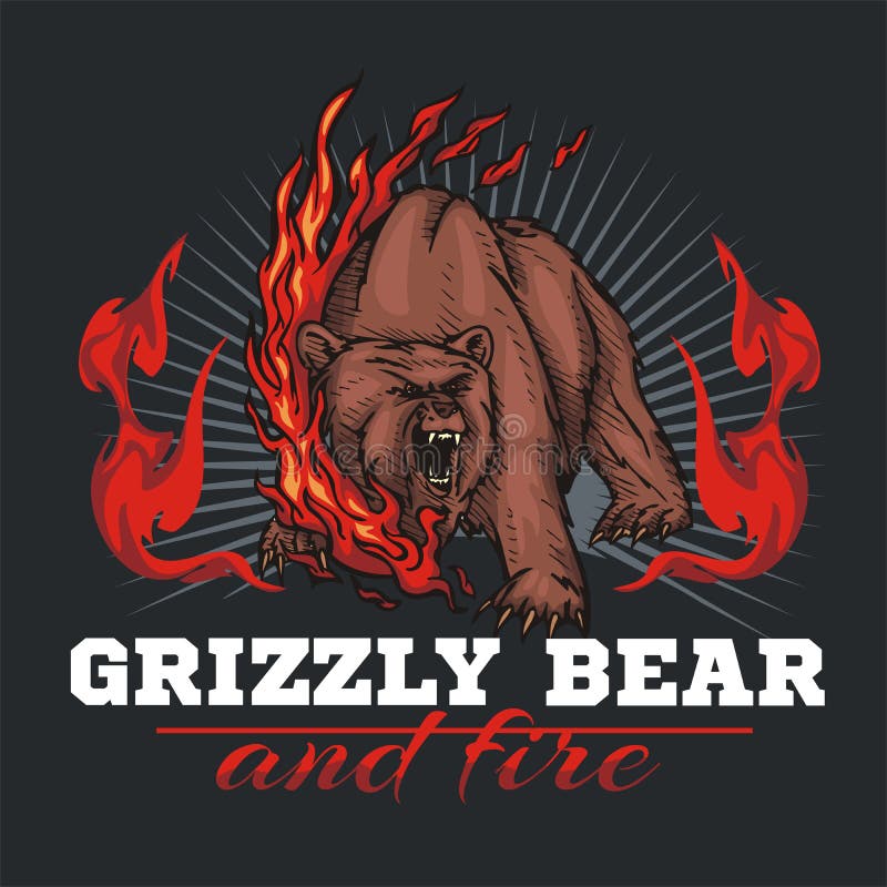 Angry Bear Fire Stock Illustrations – 291 Angry Bear Fire Stock ...