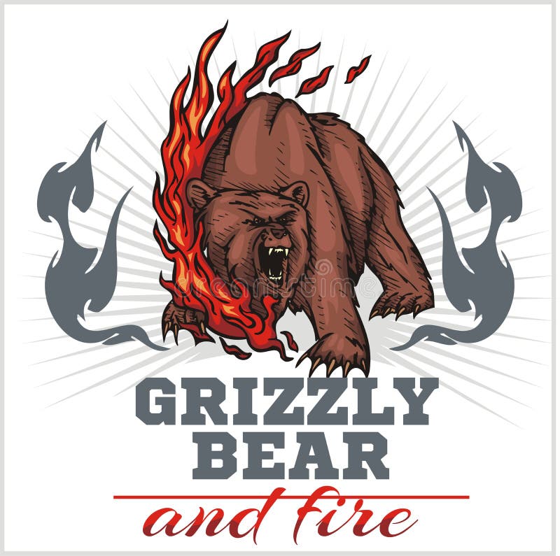Angry Bear Fire Stock Illustrations – 291 Angry Bear Fire Stock ...