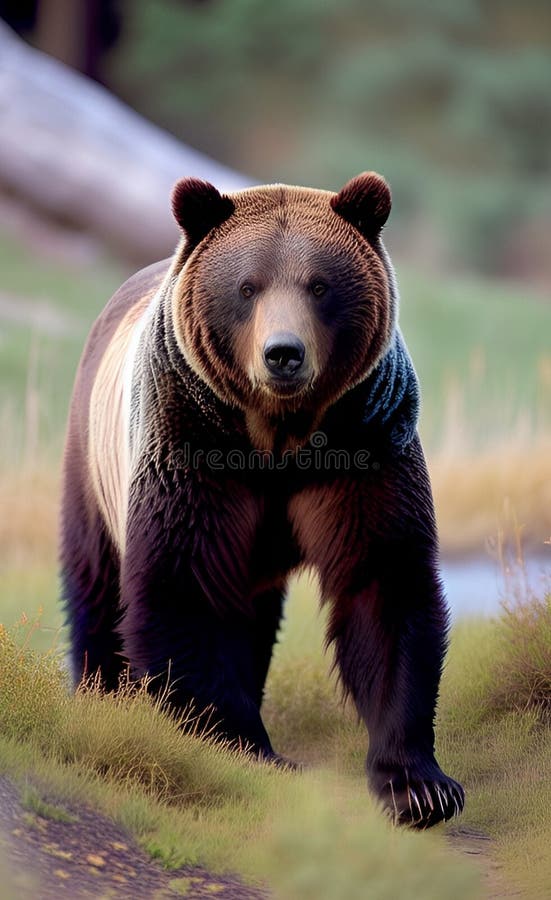 Grizzly Bear Illustration Artificial Intelligence Artwork Generated ...