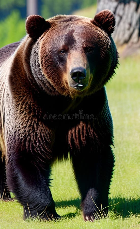 Grizzly Bear Illustration Artificial Intelligence Artwork Generated ...
