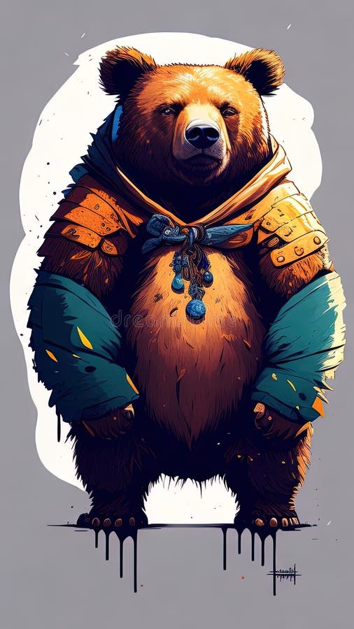 Grizzly Bear. Vector Illustration Stock Illustration - Illustration of ...