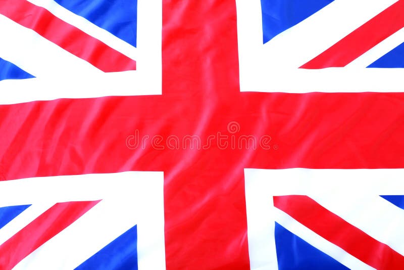 Flagge Briten Union Jack, Die Im Wind Durchbrennt BRITISCHE Flagge Bunt ...