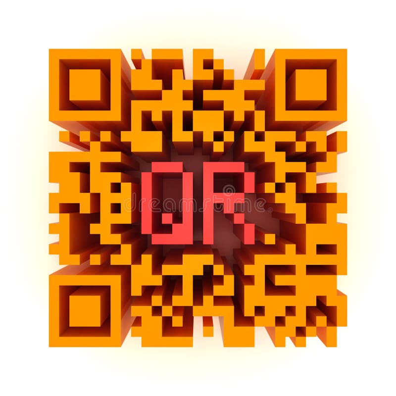 Roter QR-Code stock abbildung. Illustration von system - 20060890