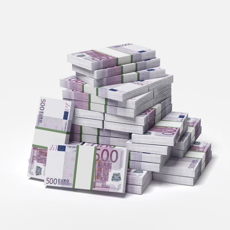 100-Euro-Geldstapel stock abbildung. Illustration von kosten - 26648202