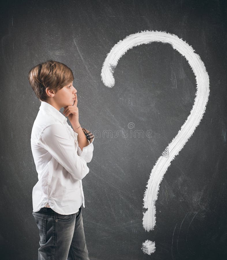 Großes Fragezeichen stockbild. Bild von person, klassenzimmer - 37098639