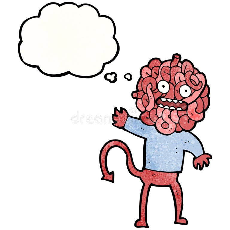 Grobe Monsterkarikatur vektor abbildung. Illustration von grob - 38045058