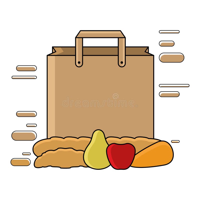 Grocery bag icon stock vector. Illustration of icon - 196422004