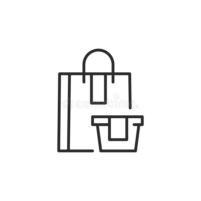 Grocery Bag Icon stock vector. Illustration of vegetables - 375536324