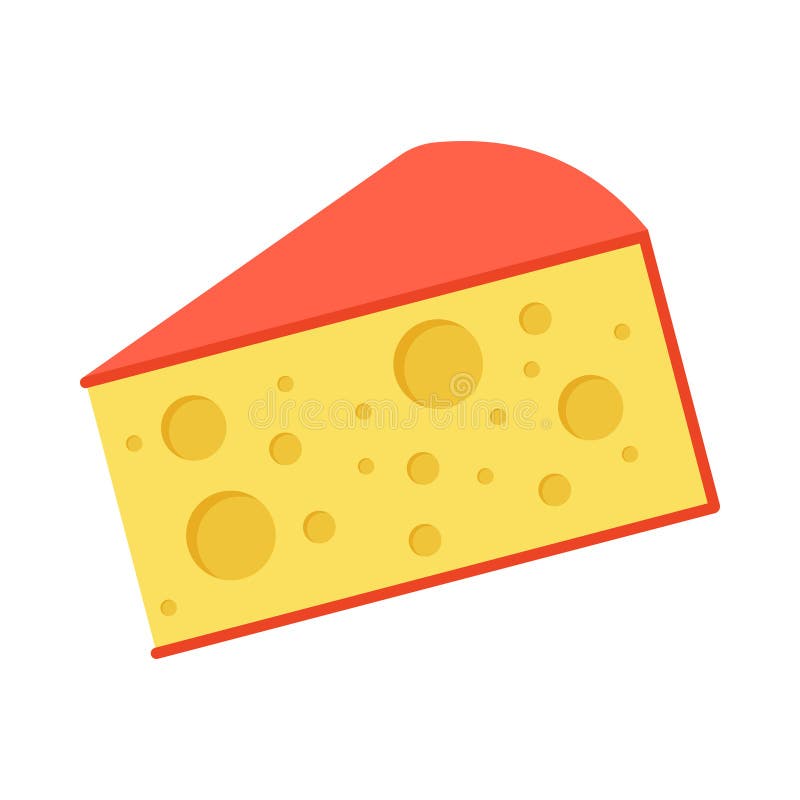 Grocery Food Simple Objects. Cheese Vector Cartoon Flat Icon Stock ...
