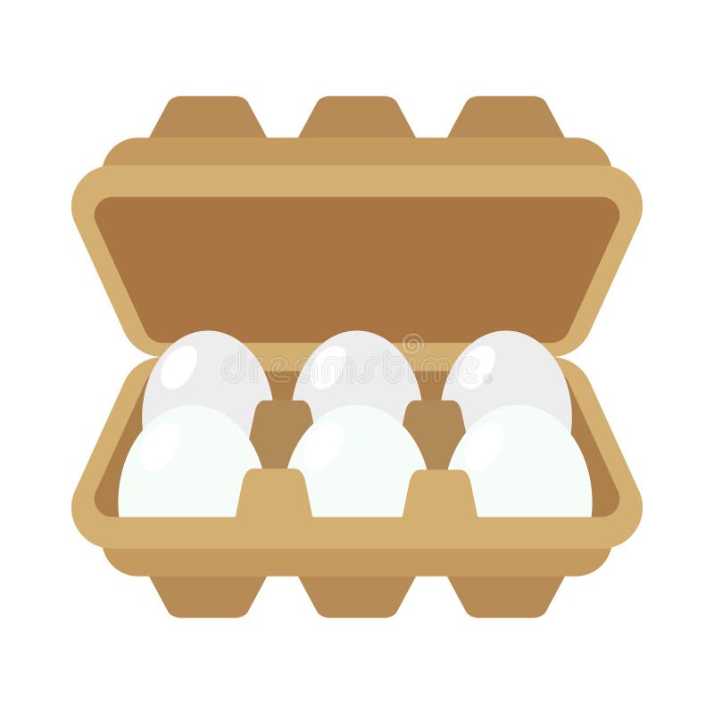 Grocery Food Simple Objects. Egg Vector Cartoon Flat Icon Stock Vector ...