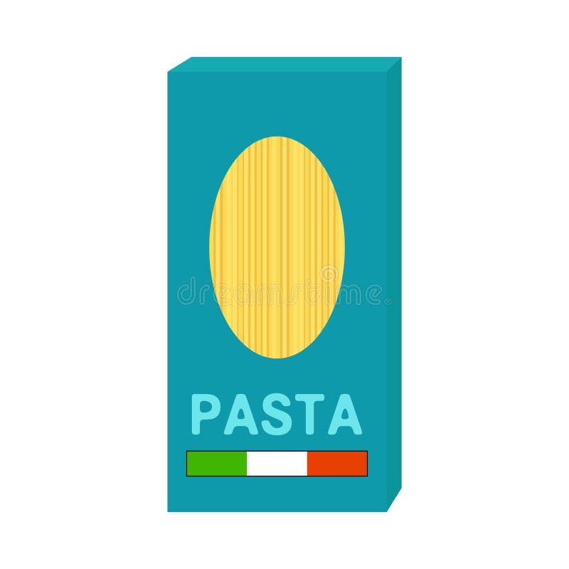 Grocery Food Simple Objects. Pasta or Spaghetti Stock Vector - Illustration of fresh, vegetable ...