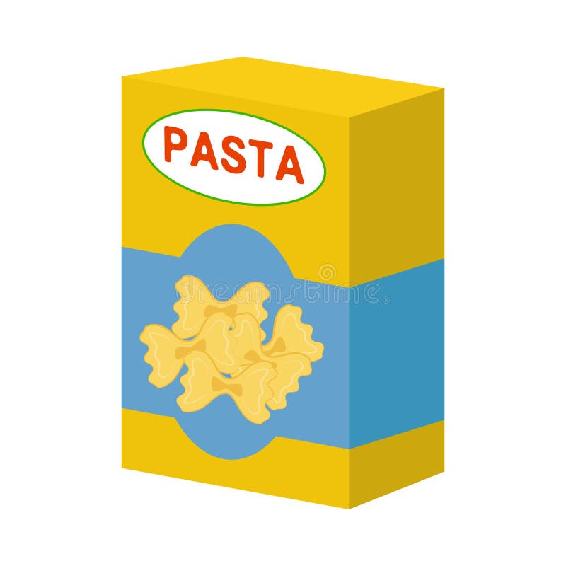 Grocery Food Simple Objects. Pasta or Spaghetti Stock Vector ...