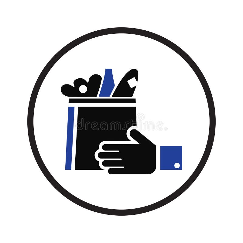 Grocery Home Hand Delivery Icon Stock Vector - Illustration of grocery ...